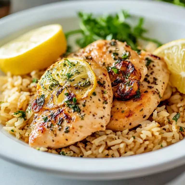 Easy Greek Lemon Chicken with Flavorful Rice