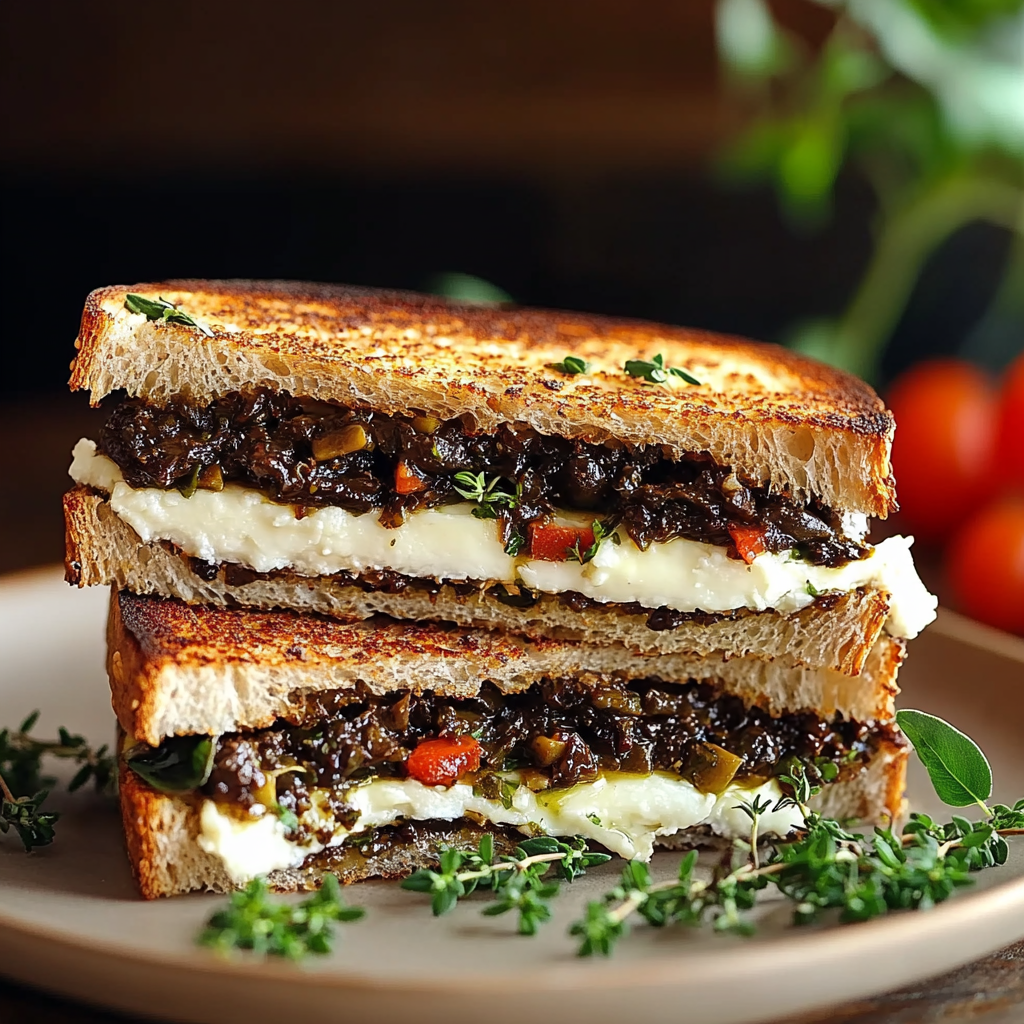 Olive Tapenade & Goat Cheese Sandwich