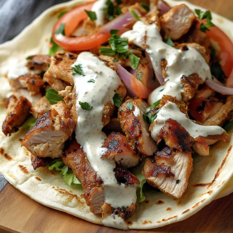 Chicken Shawarma with Creamy Garlic Sauce