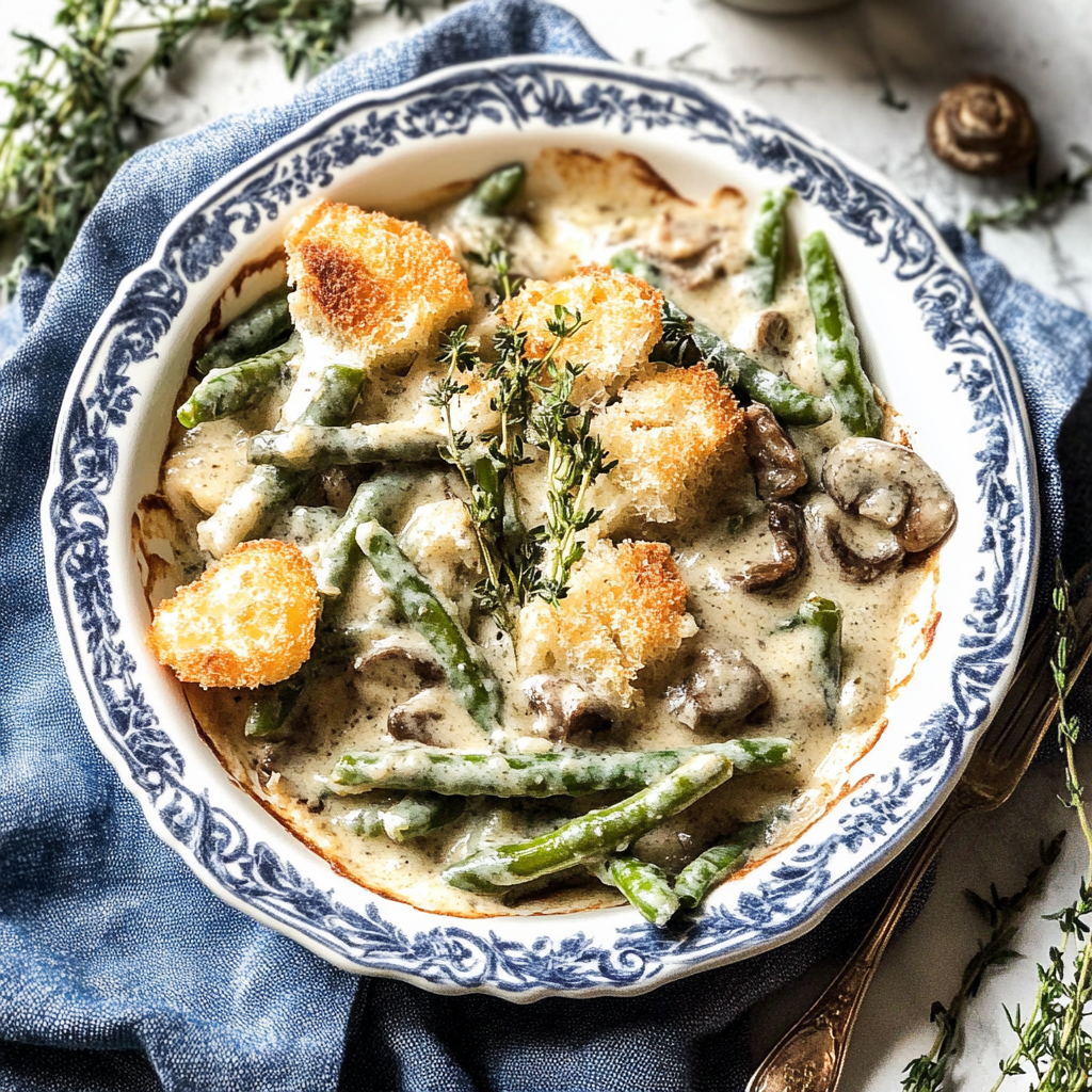 Green Bean Casserole with Cashew Cream