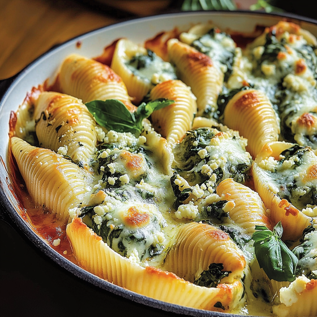 Creamy Spinach and Feta Shells