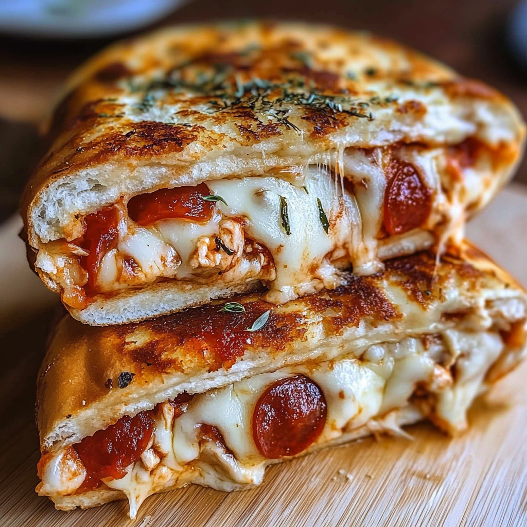 Chicken and Pepperoni Pizza Melts